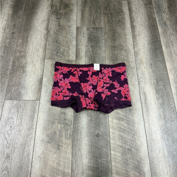 Auden | Intimates & Sleepwear | Auden Plum Floral Boyshort Underwear ...